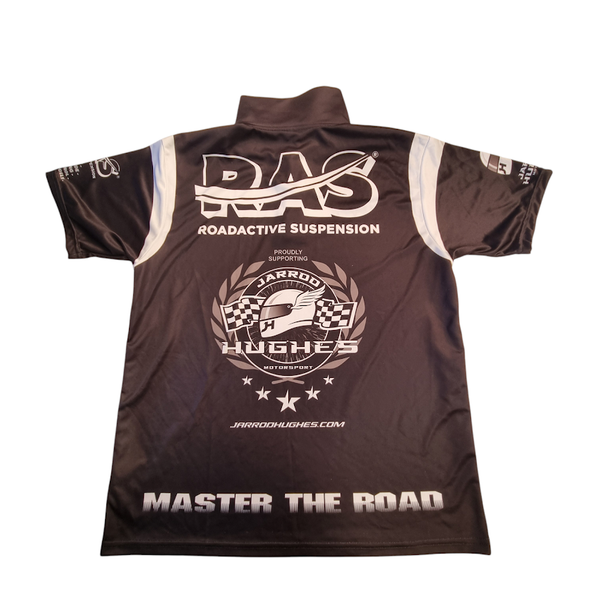 RAS Polo Shirt Black White – RoadActive Suspension Australia