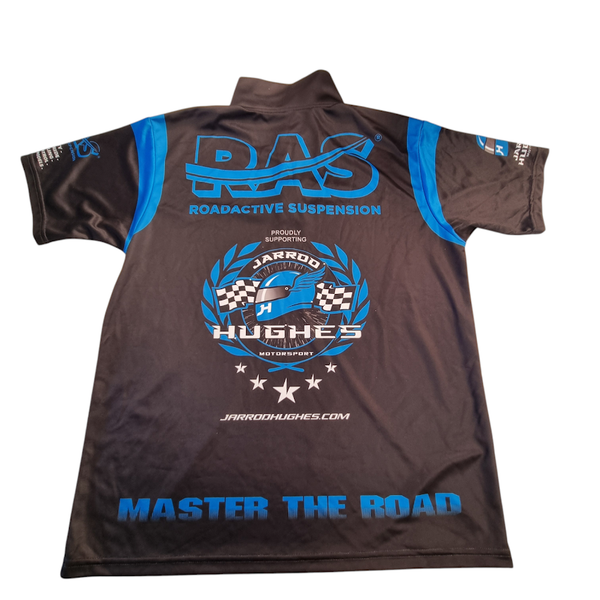 RAS Polo Shirt Black Blue – RoadActive Suspension Australia